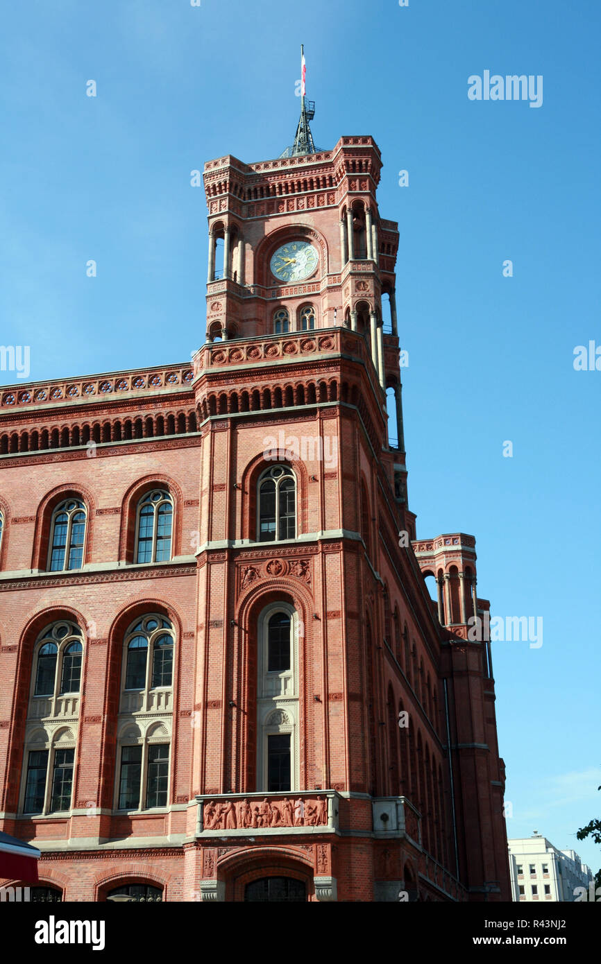 the red town hall - the seat of the mayor Stock Photo - Alamy