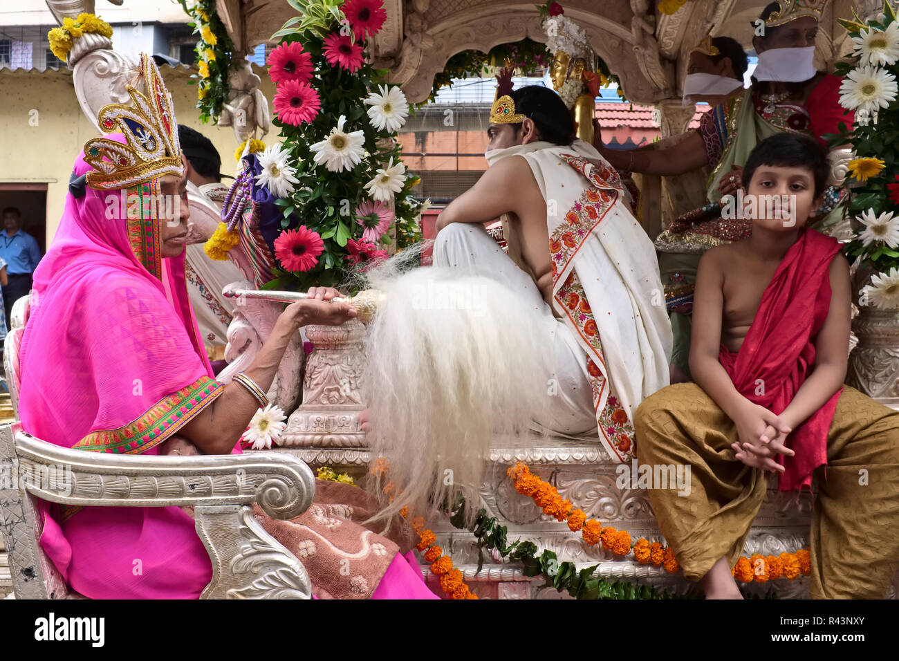 A procession of the Jain religious community in Mumbai, India Stock ...