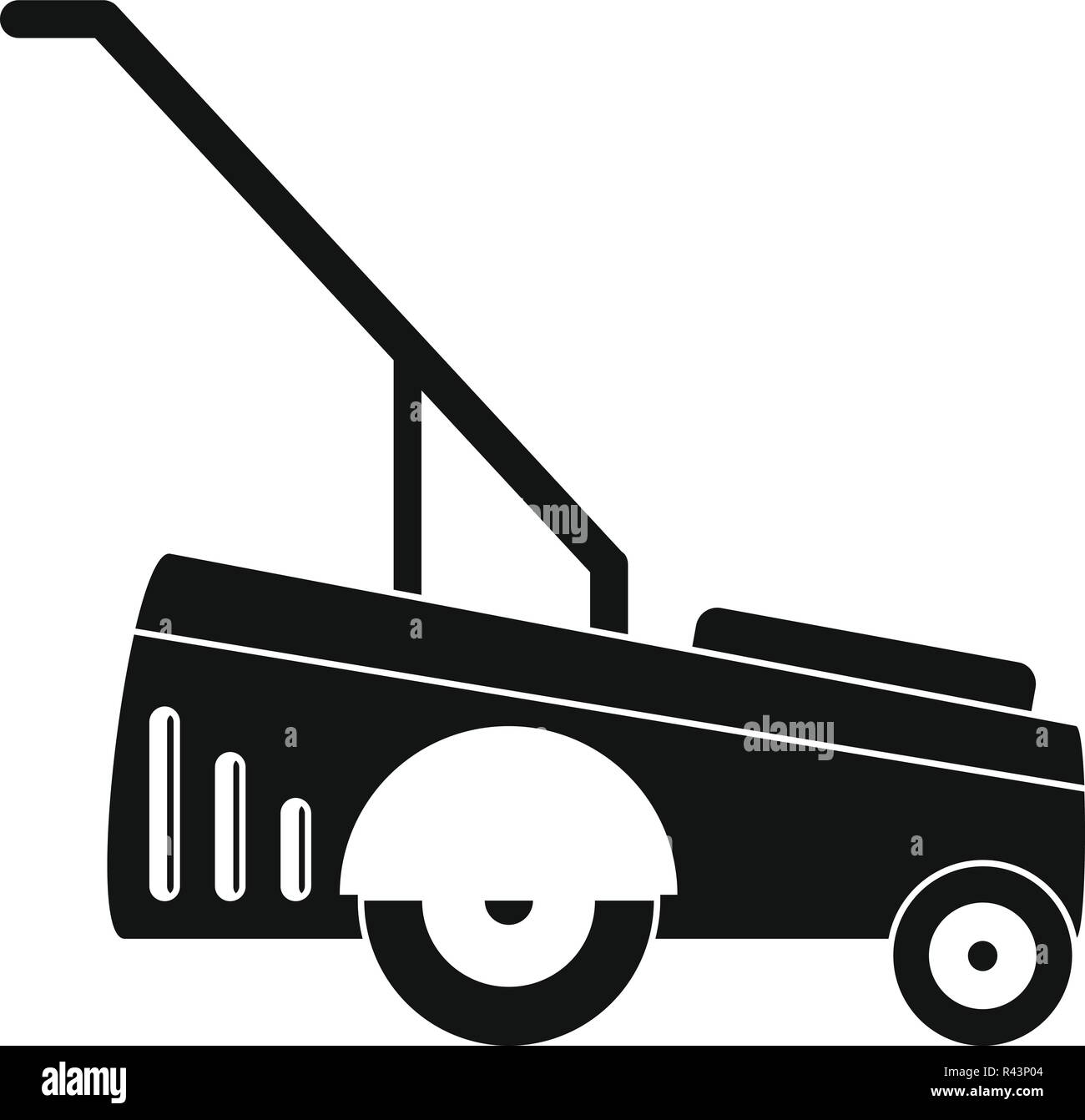 Motor grass cutter icon. Simple illustration of motor grass cutter ...
