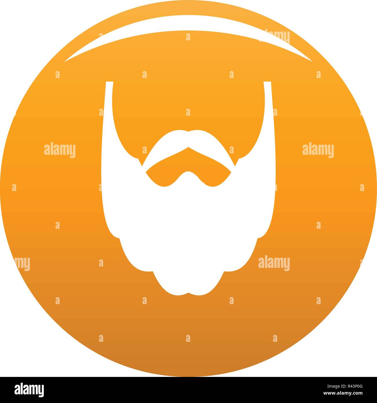 Long beard icon. Simple illustration of long beard vector icon for any ...