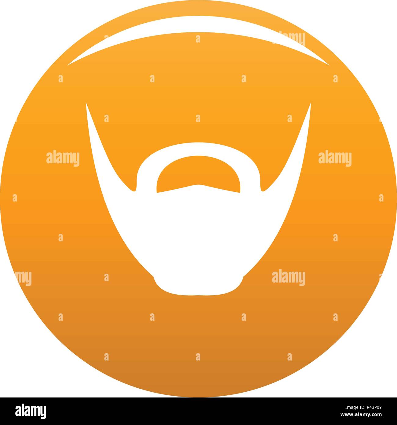Round beard icon. Simple illustration of round beard vector icon for ...