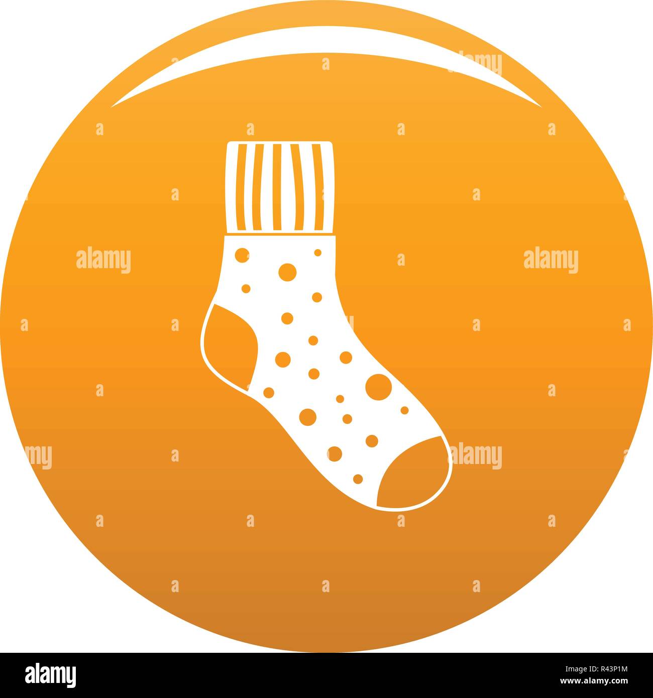 Fluffy sock icon. Simple illustration of fluffy sock vector icon for ...