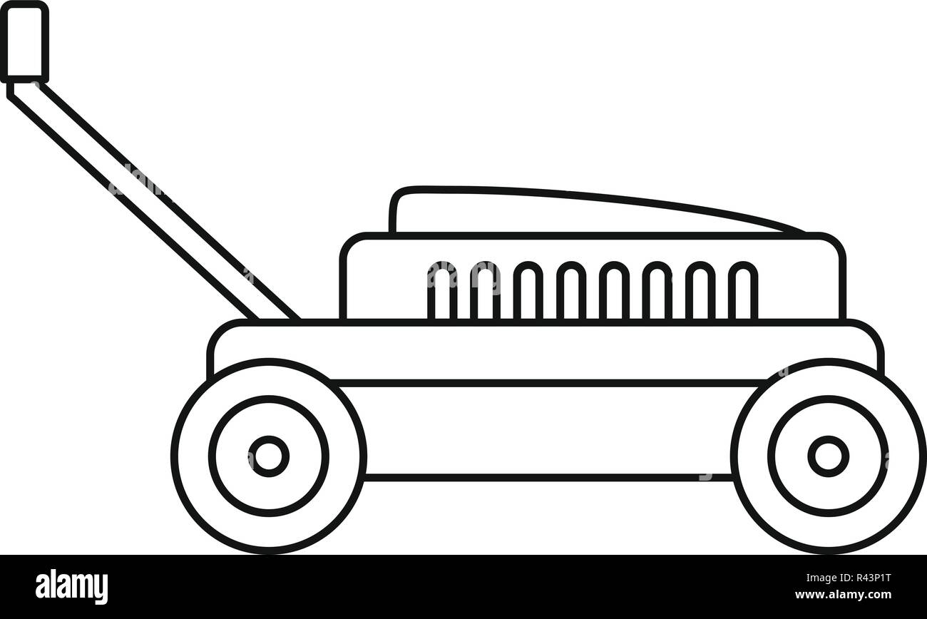 Hand grass cut icon. Outline illustration of hand grass cut vector icon ...