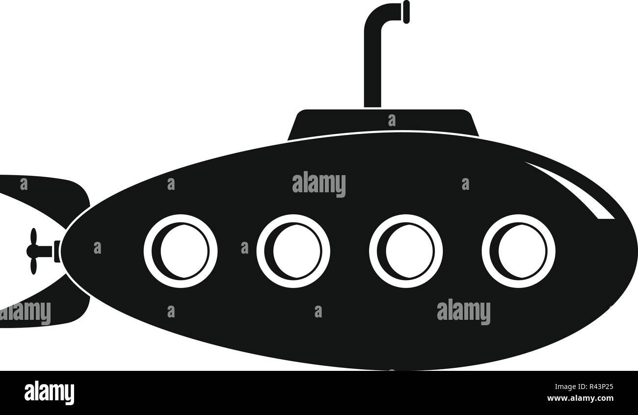 Submarine icon. Simple illustration of submarine vector icon for web ...