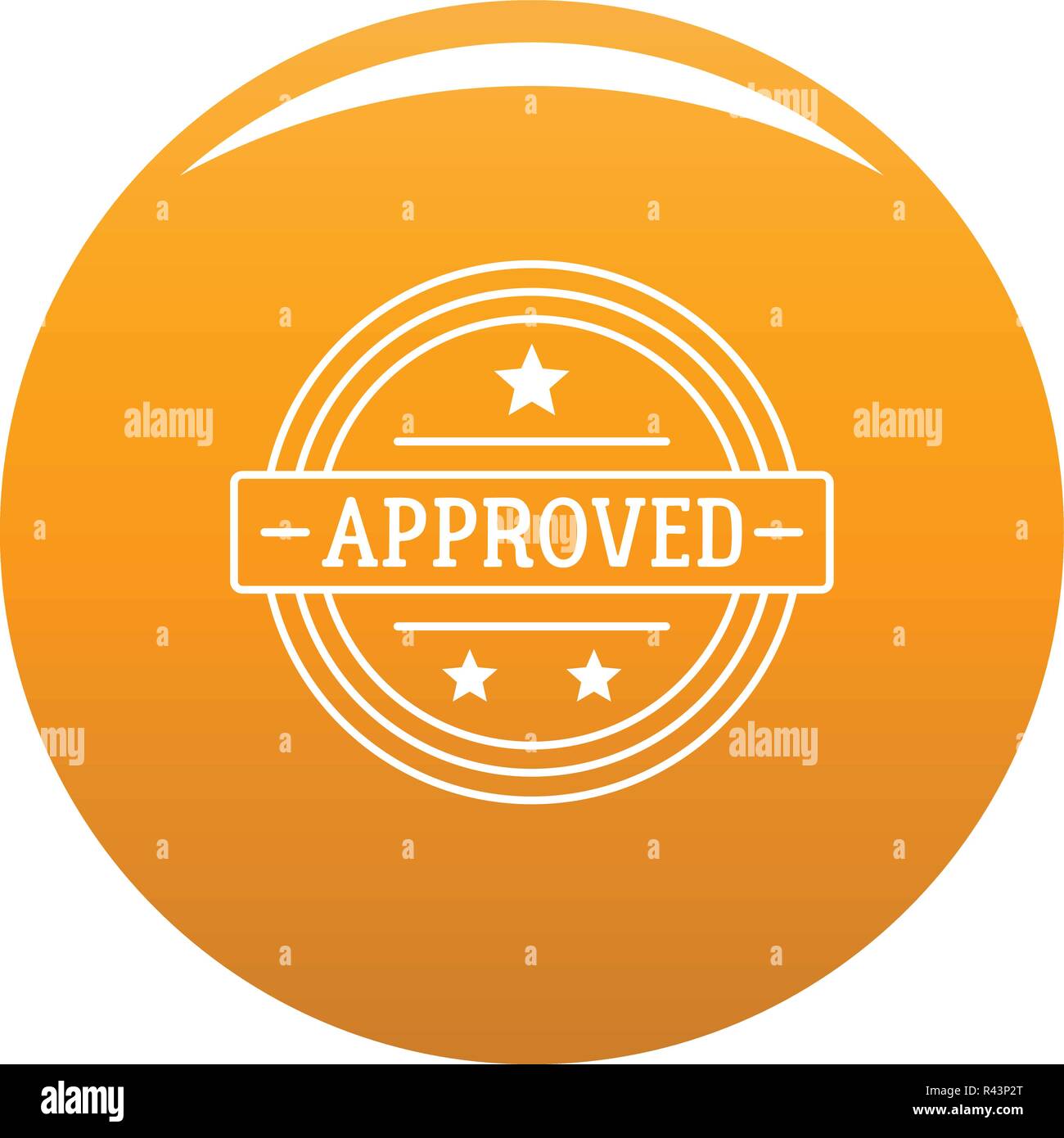 Approved logo. Simple illustration of approved vector logo for any ...