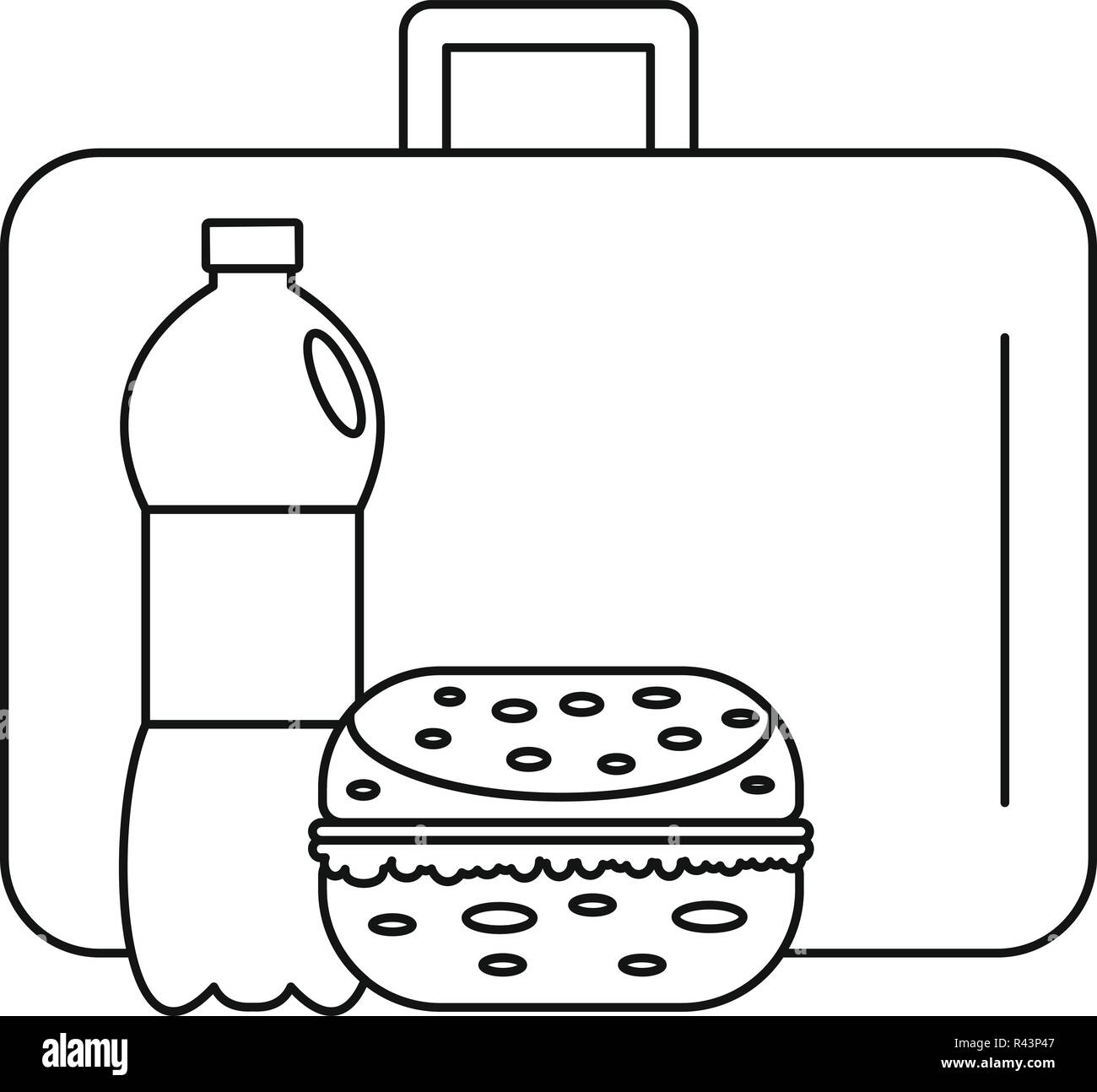 Business lunch icon. Outline illustration of business lunch vector icon ...