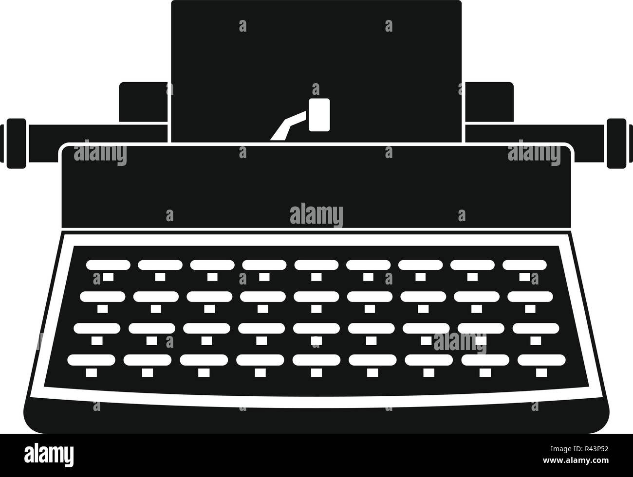 Old typewriter icon. Simple illustration of old typewriter vector icon ...