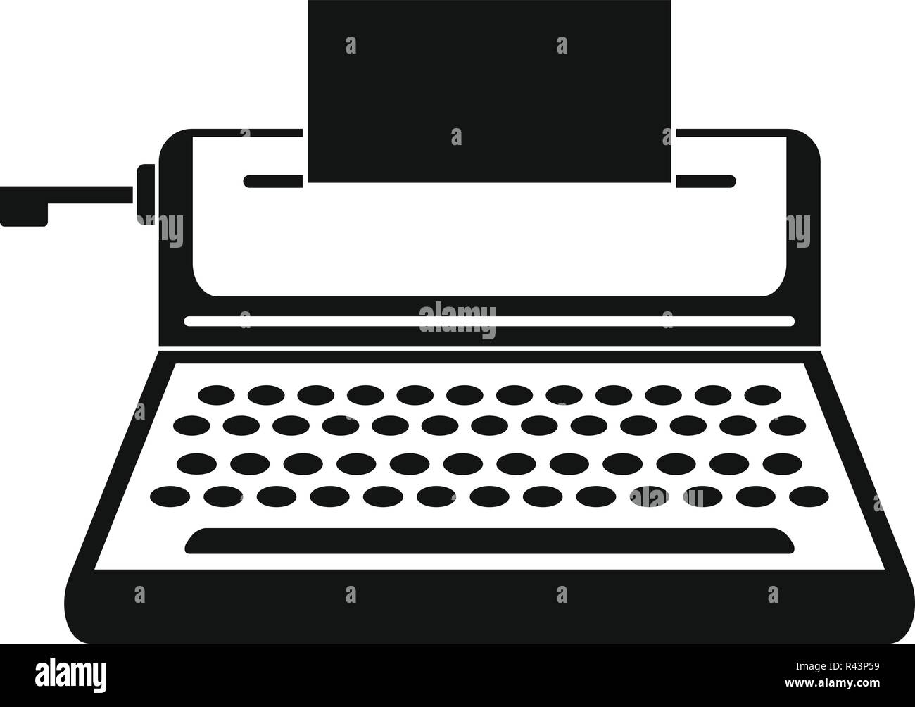 Small typewriter icon. Simple illustration of small typewriter vector ...