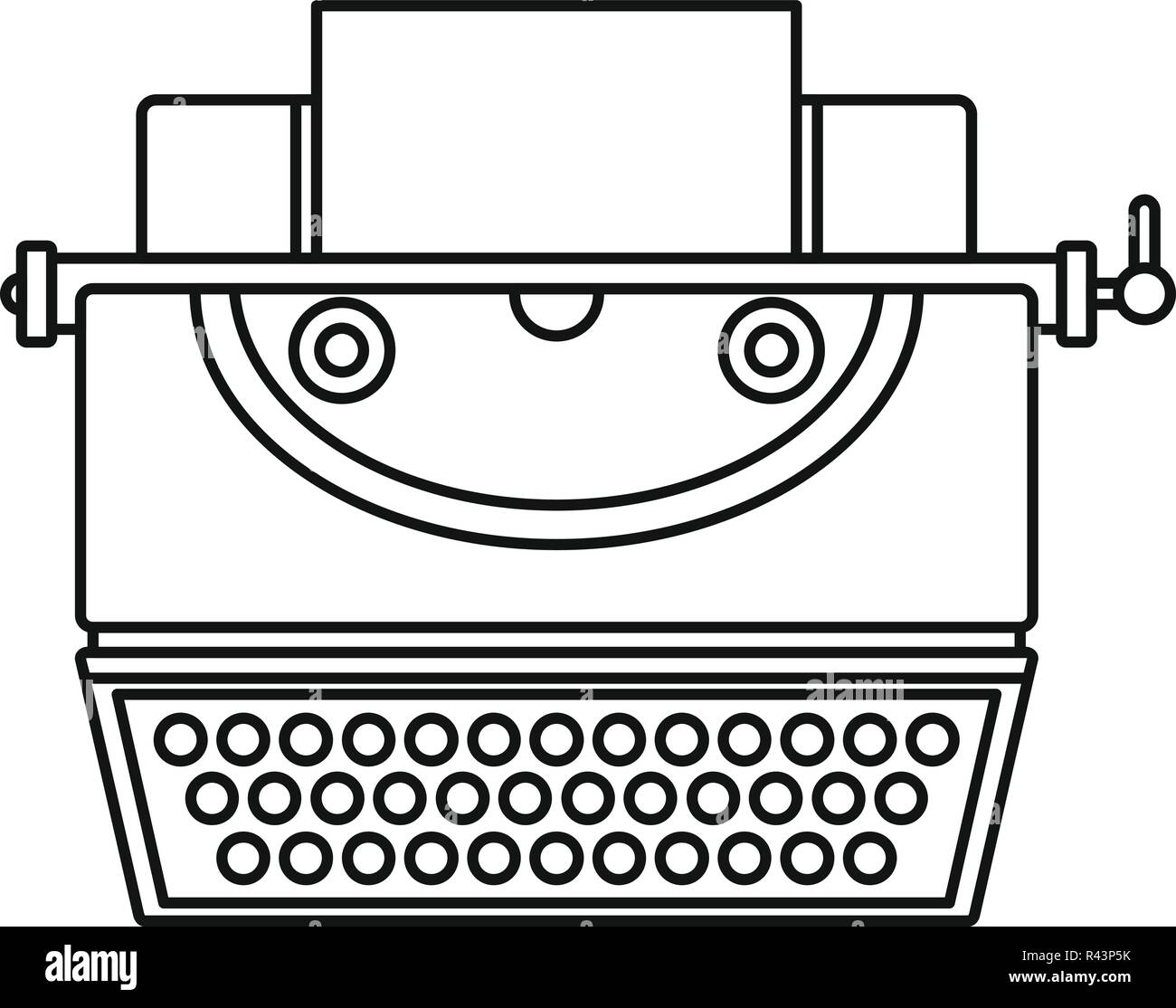 Classic typewriter icon. Outline illustration of classic typewriter ...