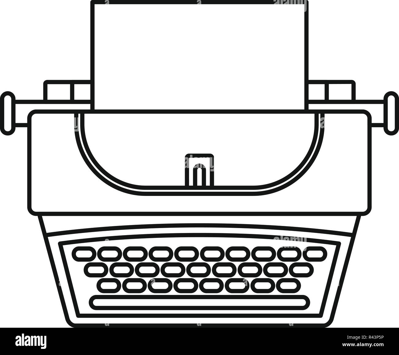 Soviet typewriter icon. Outline illustration of soviet typewriter ...
