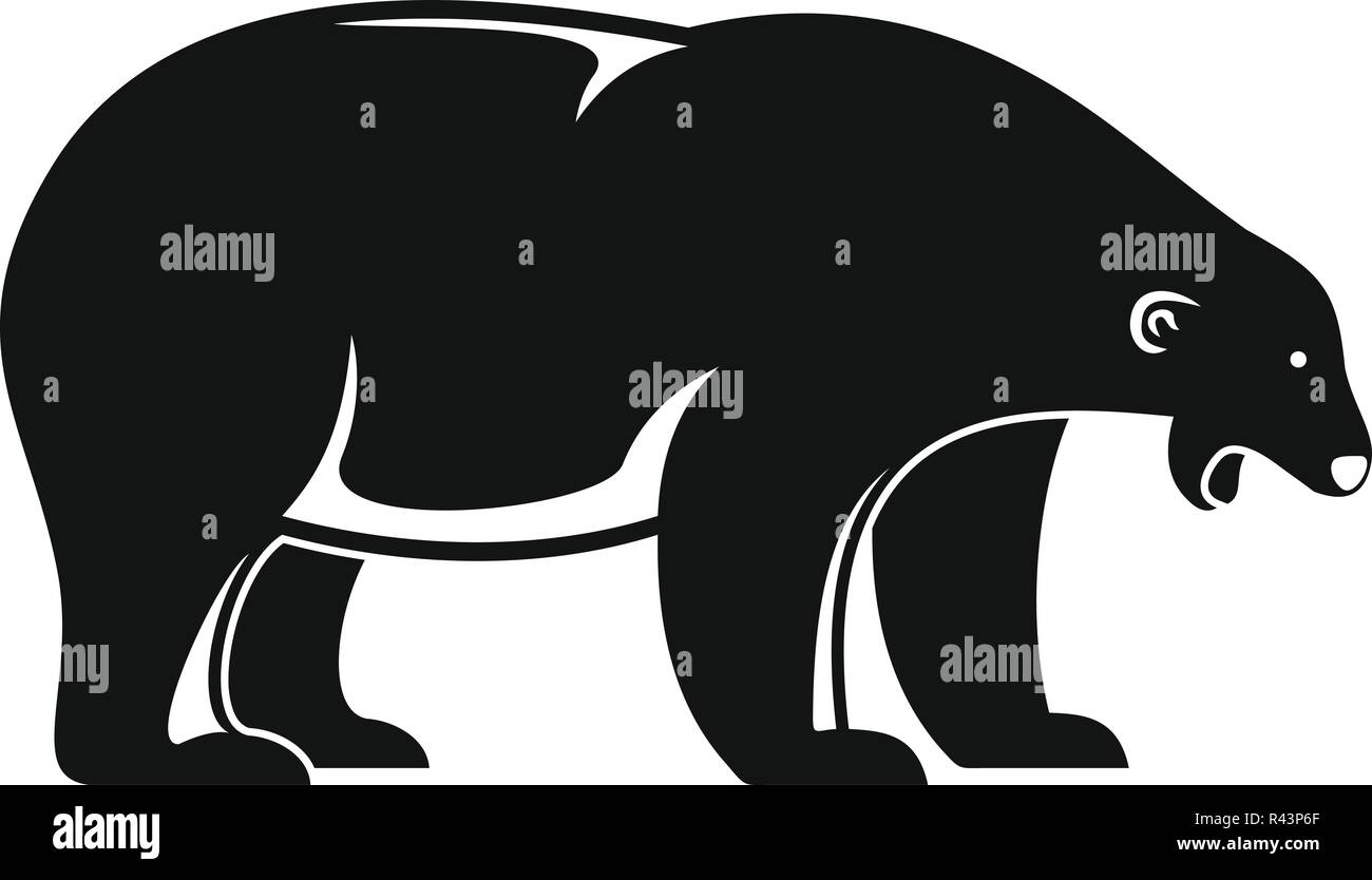 Polar bear howl icon. Simple illustration of polar bear howl vector ...