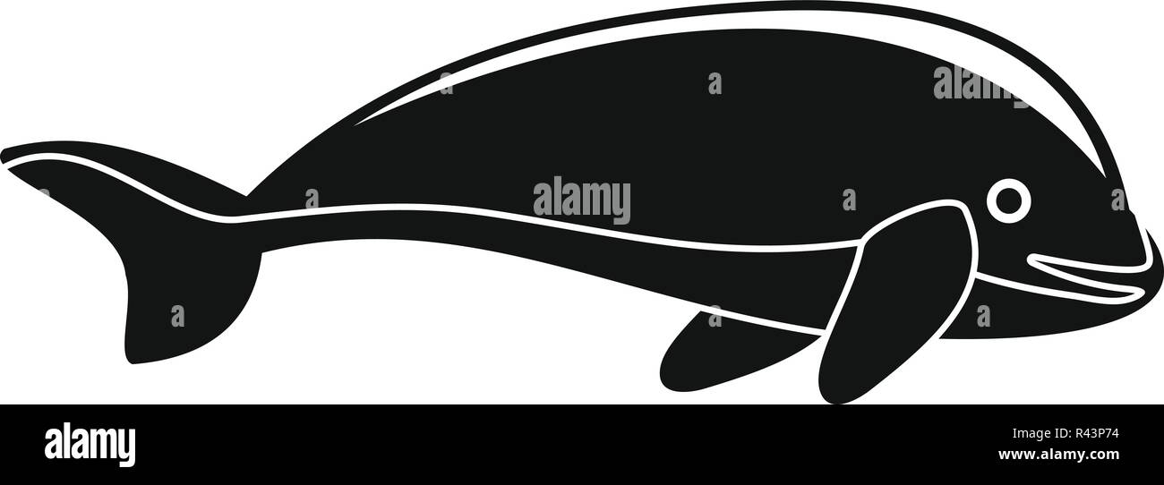 Whale icon. Simple illustration of whale vector icon for web design ...