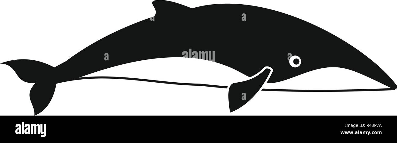 Sea whale icon. Simple illustration of sea whale vector icon for web ...