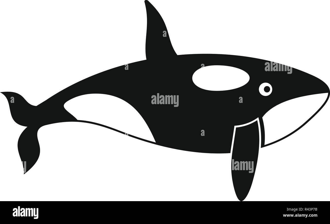 Orca whale icon. Simple illustration of orca whale vector icon for web ...
