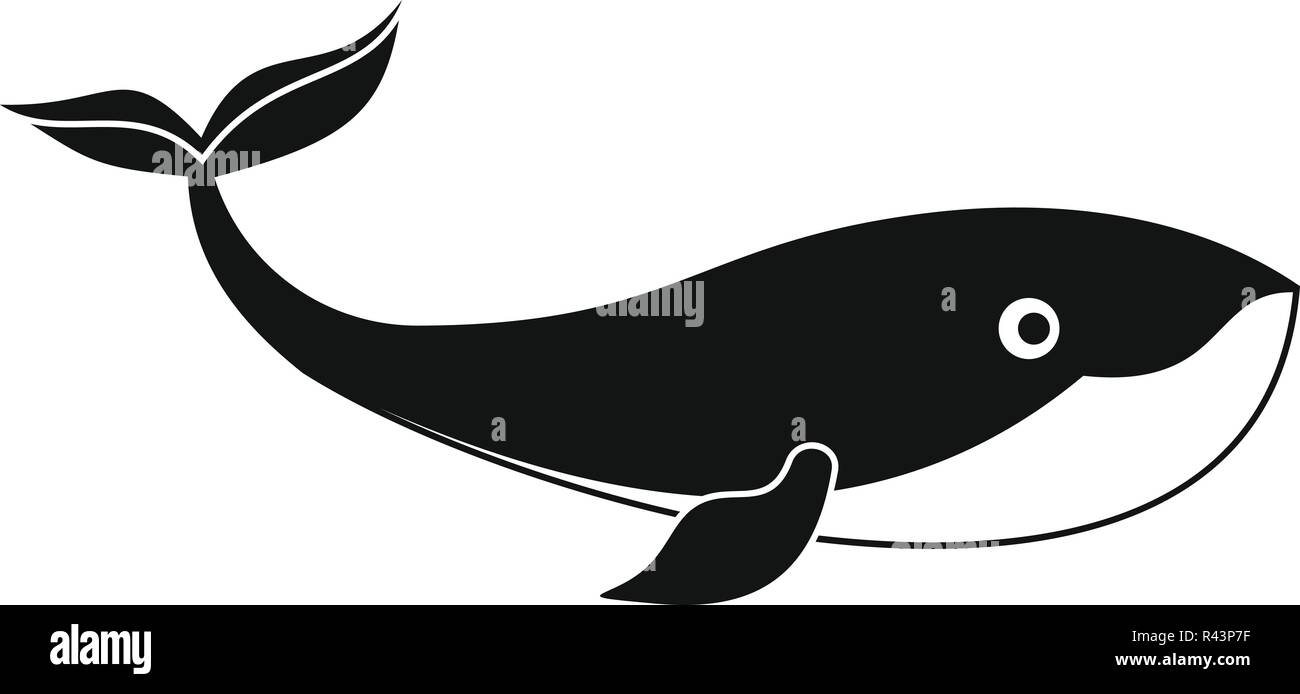 Ocean whale icon. Simple illustration of ocean whale vector icon for ...