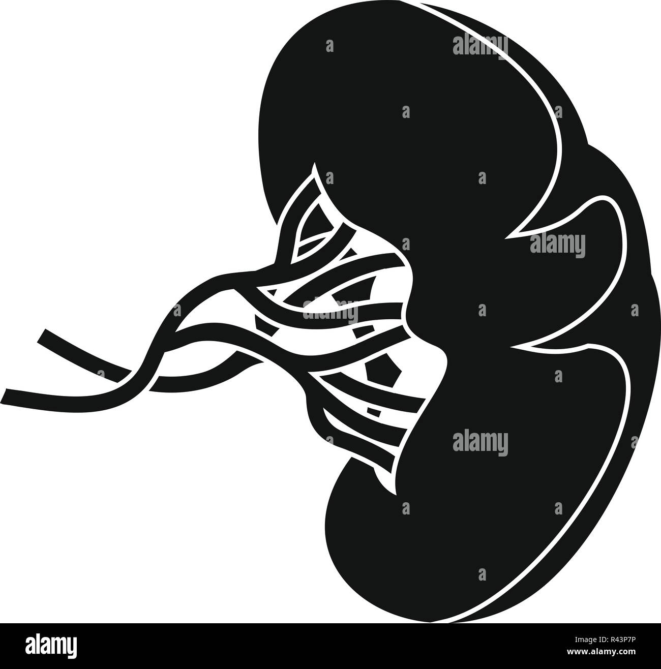 Sick spleen icon. Simple illustration of sick spleen vector icon for ...