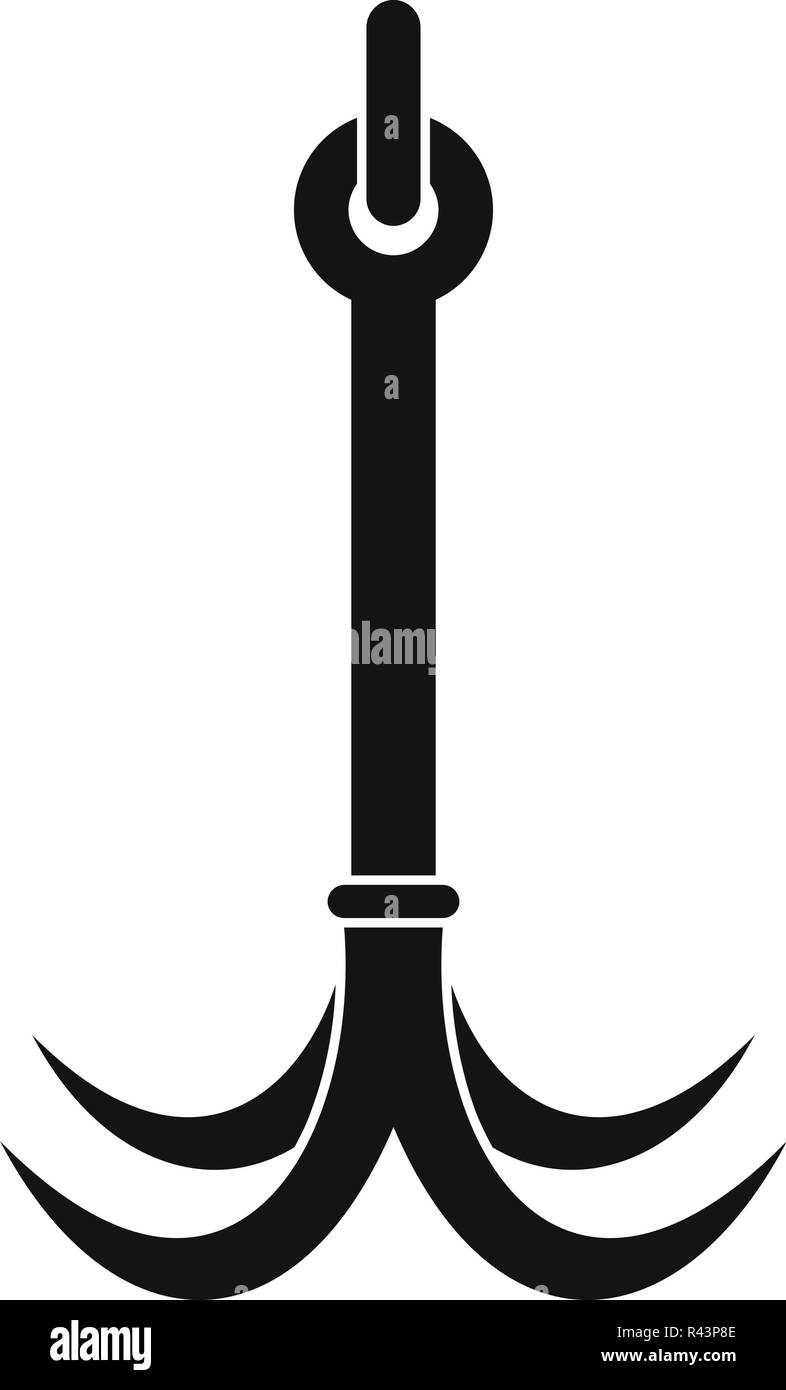 Hiking hook icon. Simple illustration of hiking hook vector icon for ...