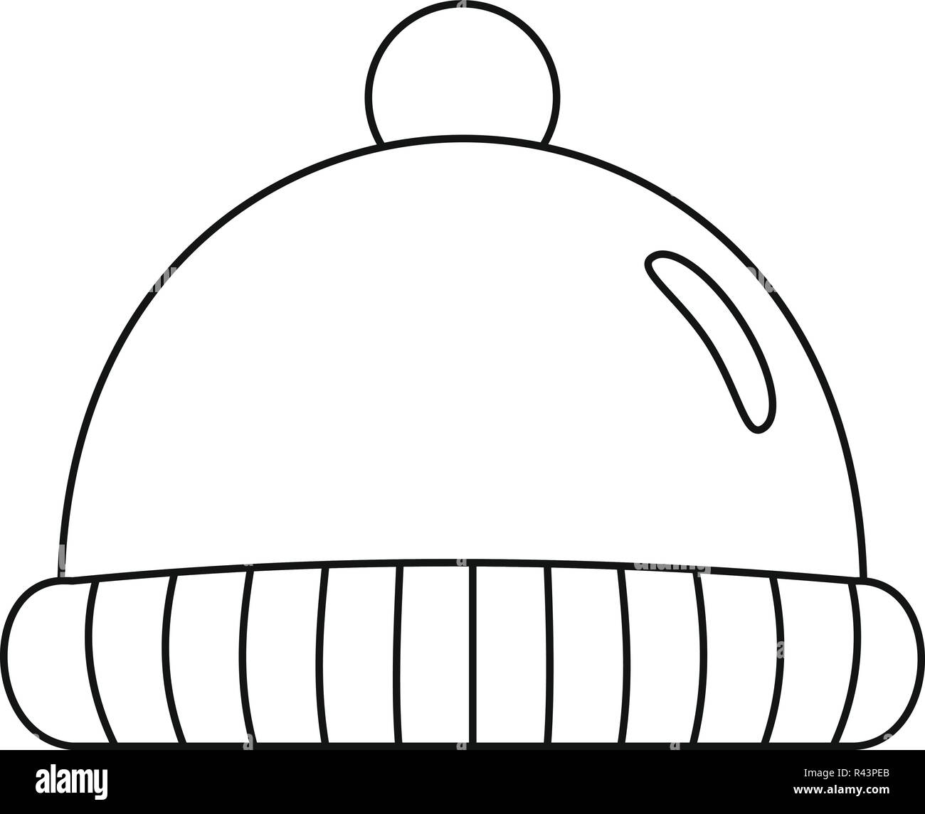 Winter hat icon. Outline illustration of winter hat vector icon for web ...