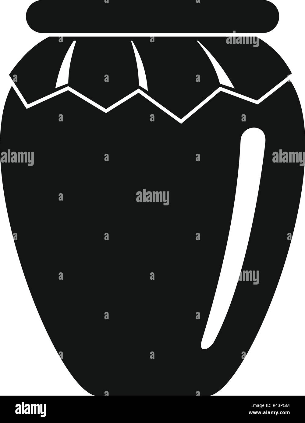 Honey jar icon. Simple illustration of honey jar vector icon for web ...