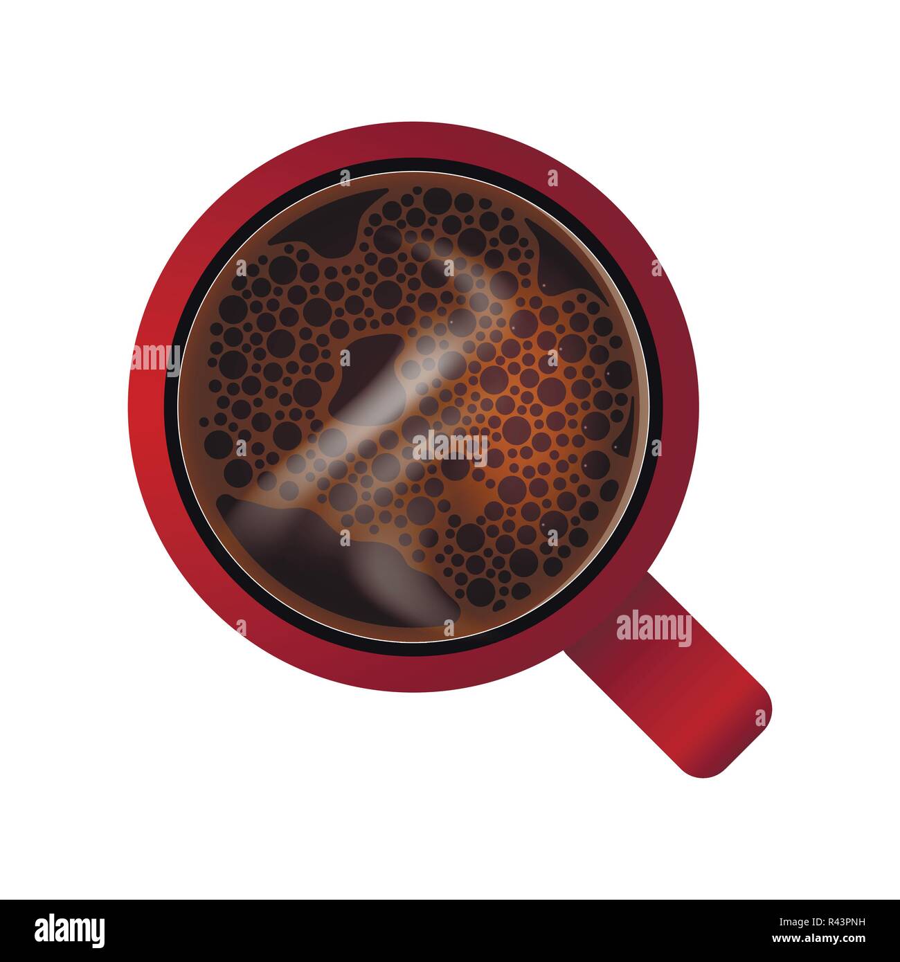 Dark coffee from above Stock Vector Images - Alamy