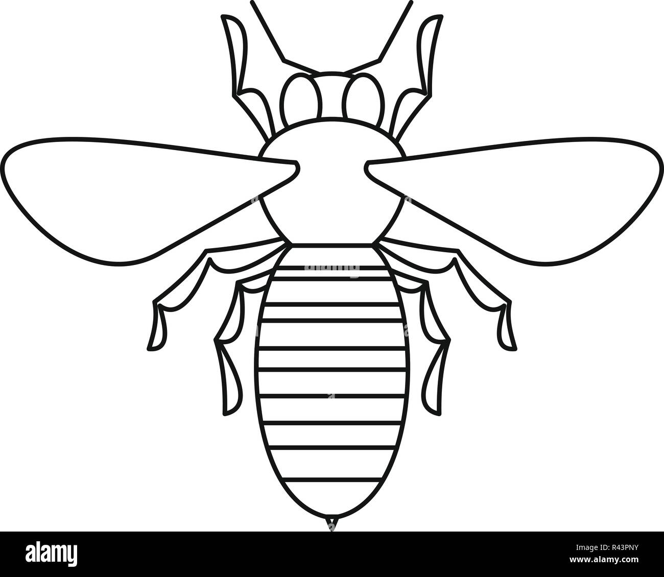 Bee Icon Outline Illustration Of Bee Vector Icon For Web Design Isolated On White Background