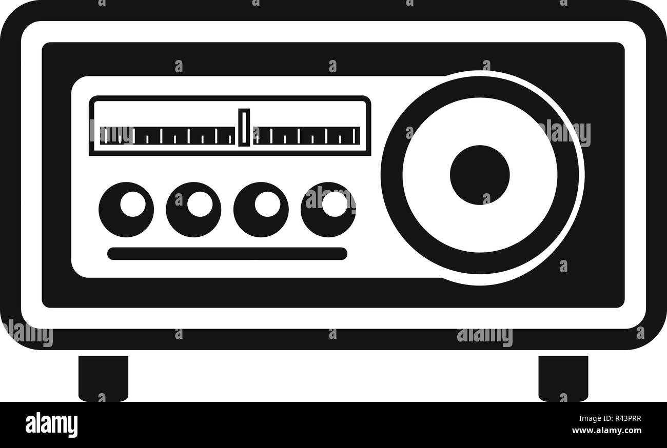 Vintage radio icon. Simple illustration of vintage radio vector icon ...