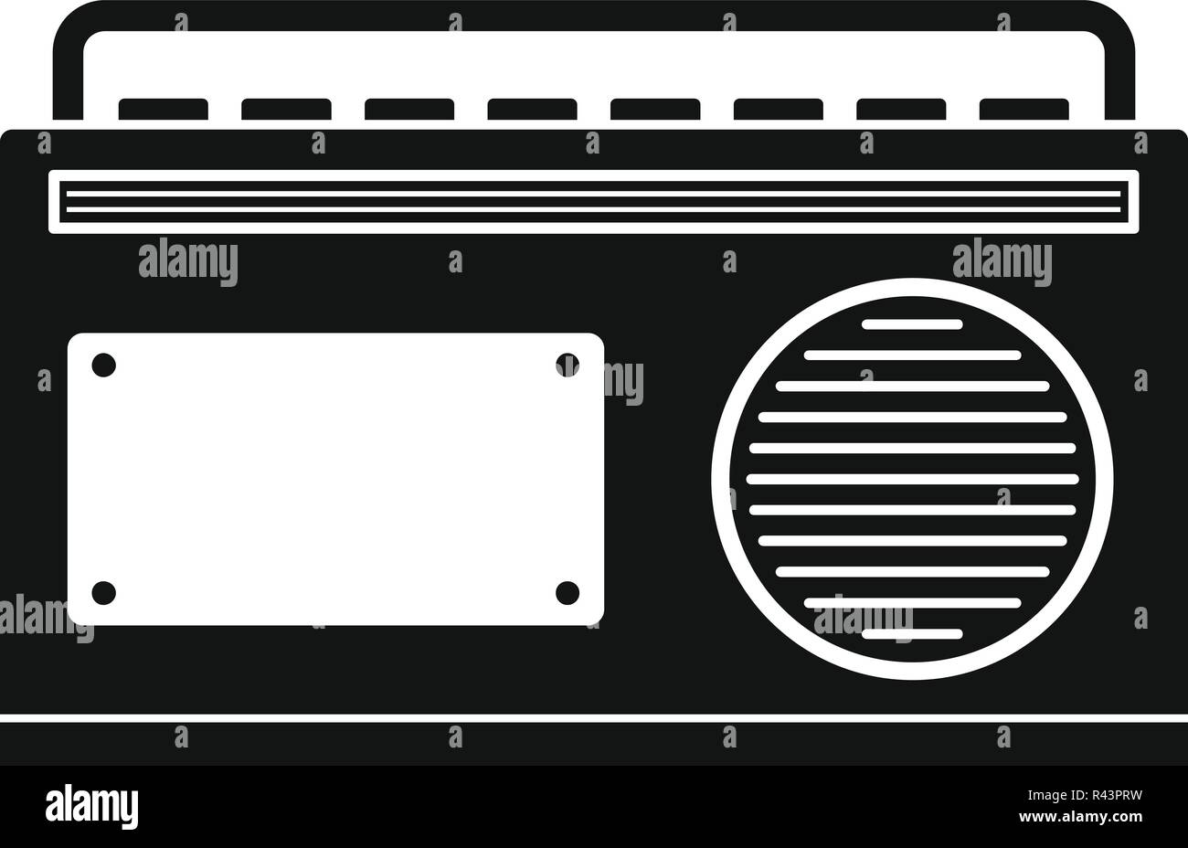 Old vintage radio icon. Simple illustration of old vintage radio vector ...