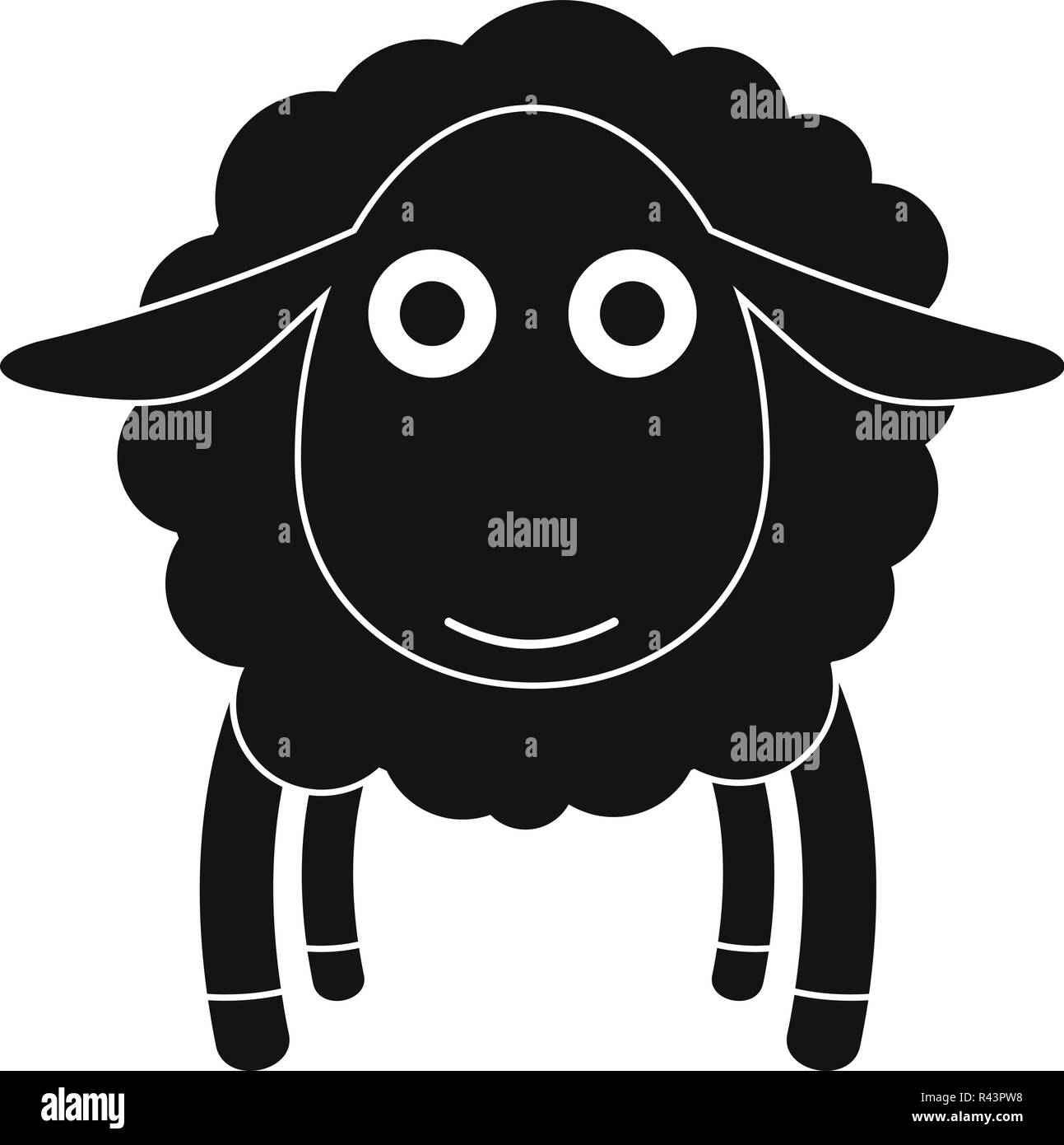 Face of sheep icon. Simple illustration of face of sheep vector icon ...