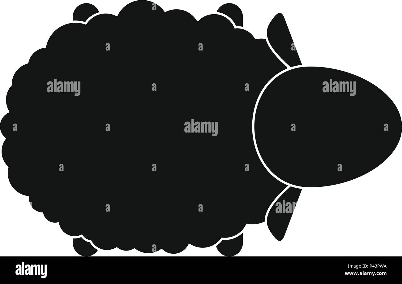 Sheep air view icon. Simple illustration of sheep air view vector icon ...