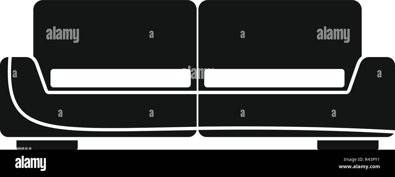 Modern sofa icon. Simple illustration of modern sofa vector icon for ...