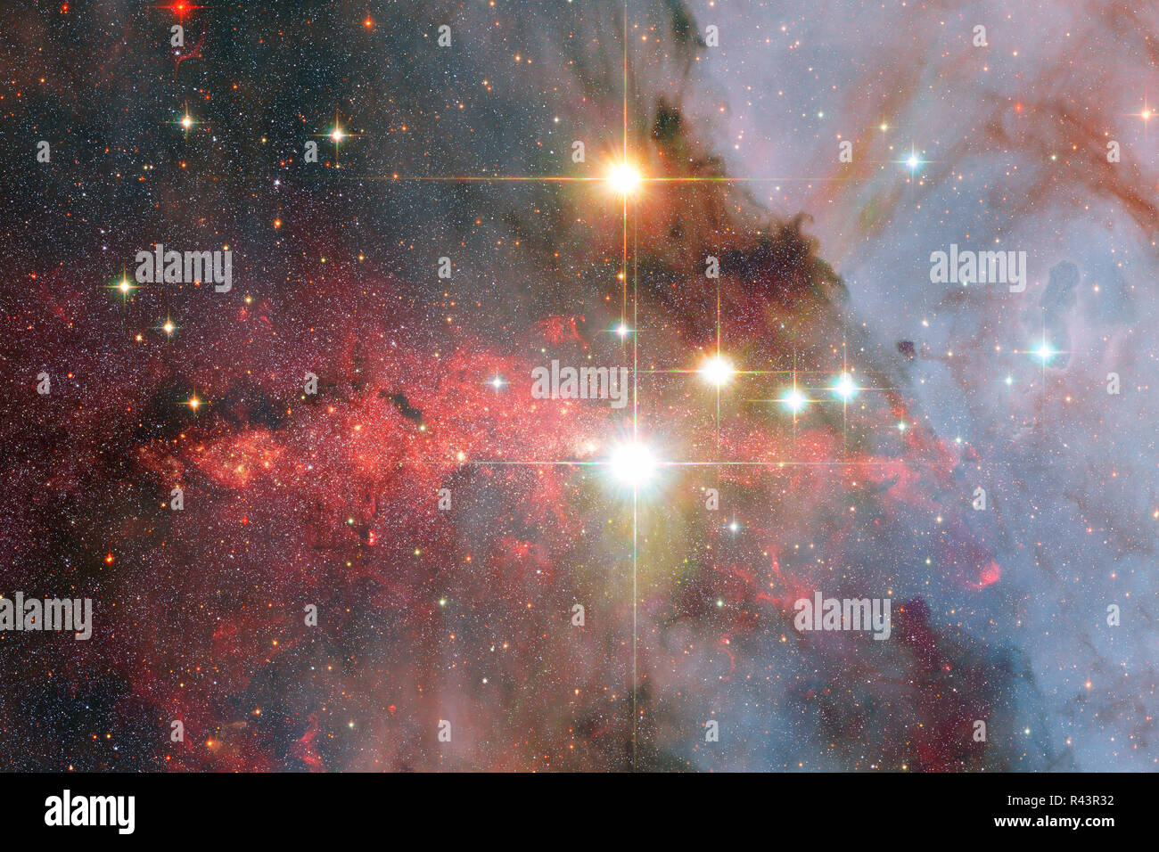 Nebulae and many stars in outer space. Elements of this image furnished ...