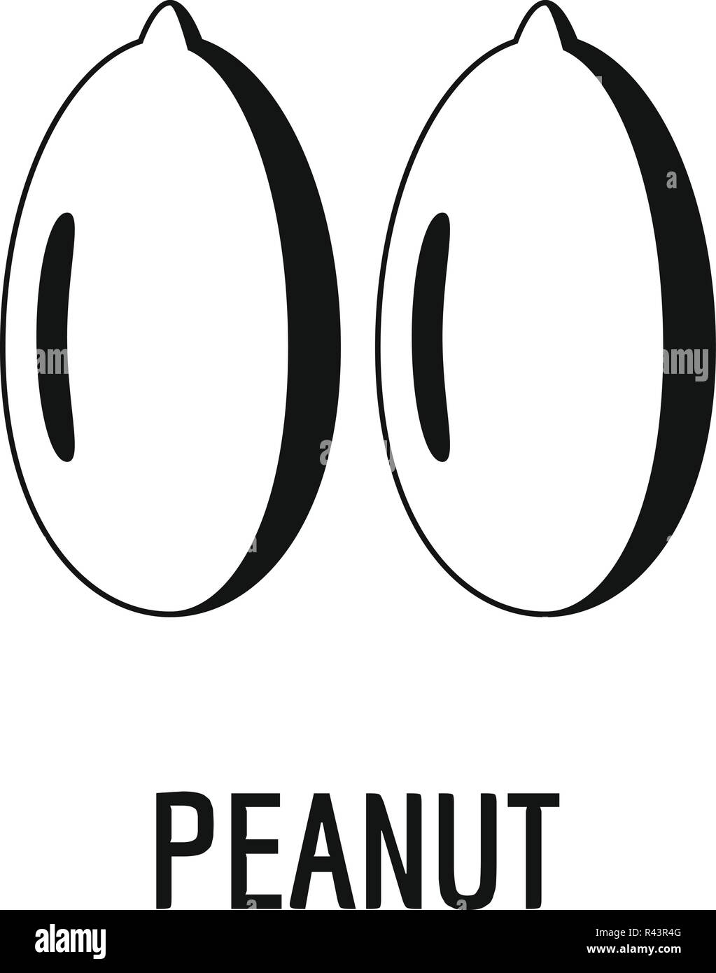 Peanut icon. Simple illustration of peanut vector icon for web design ...