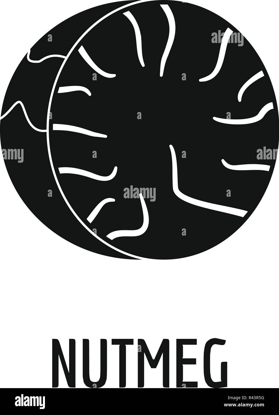 Nutmeg icon. Simple illustration of nutmeg vector icon for web design ...