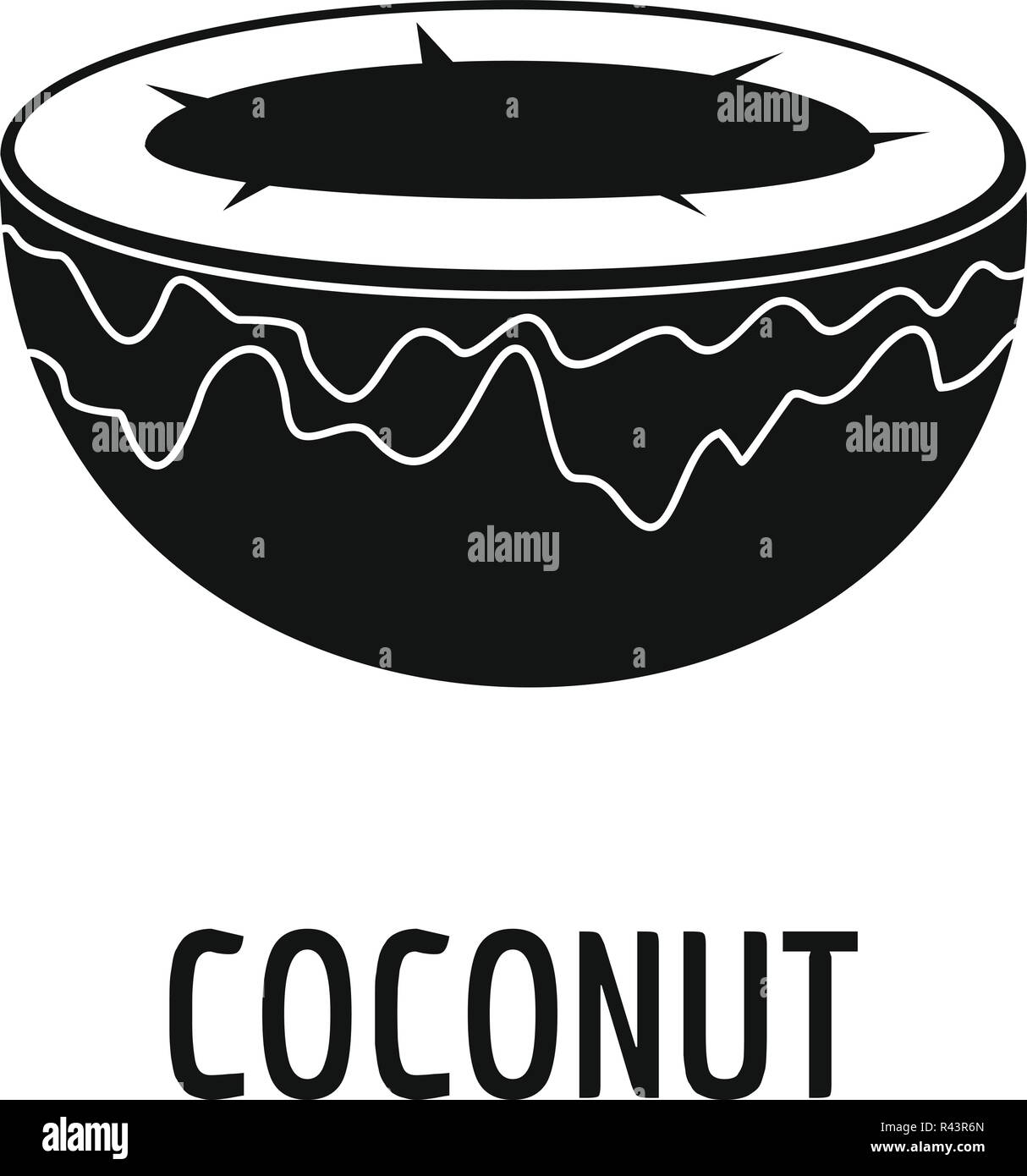 Coconut icon. Simple illustration of coconut vector icon for web design ...