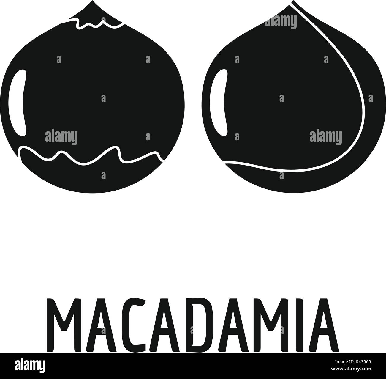 Macadamia icon. Simple illustration of macadamia vector icon for web ...