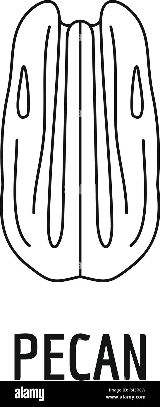 Pecan icon. Outline illustration of pecan vector icon for web design ...