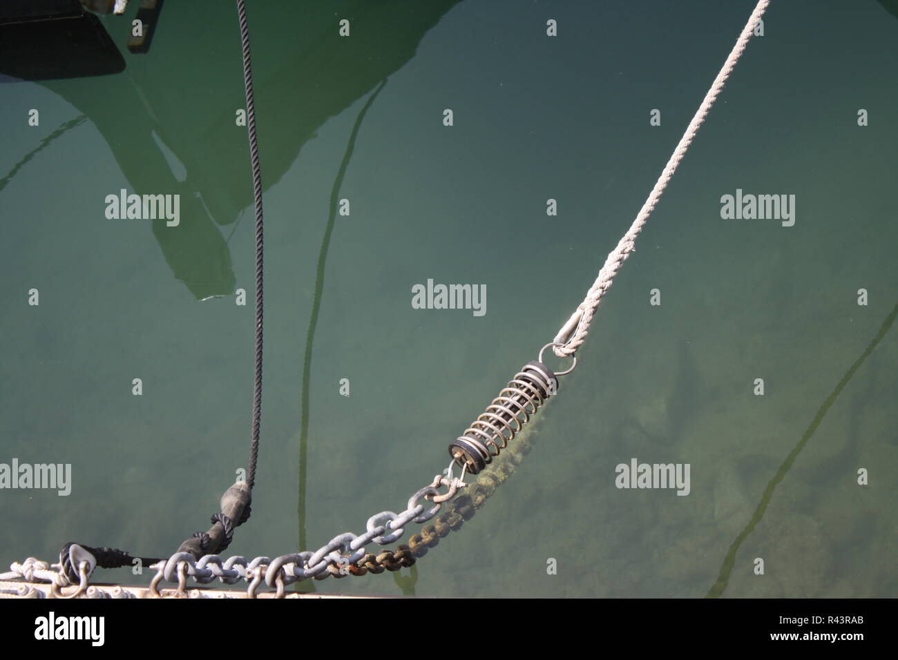 chain and rope across the water Stock Photo - Alamy