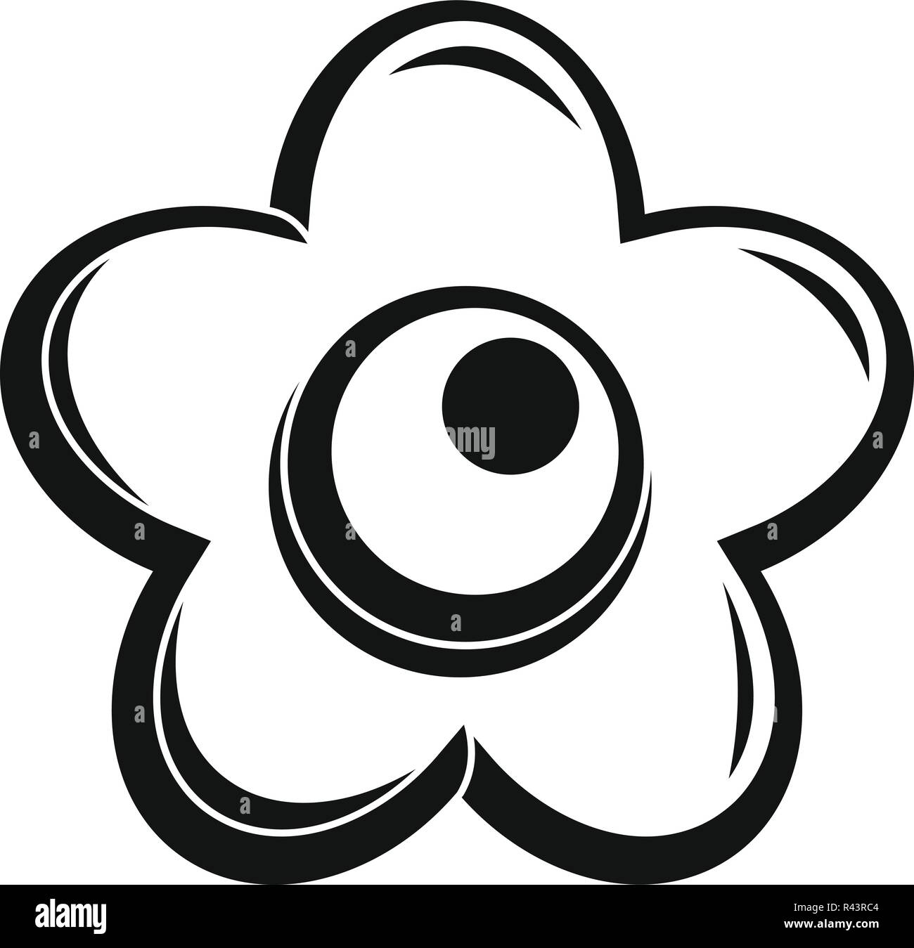 Choco flower icon. Simple illustration of choco flower vector icon for ...