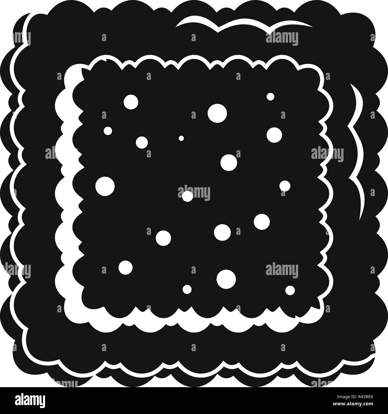 Cracked biscuit icon. Simple illustration of cracked biscuit vector ...