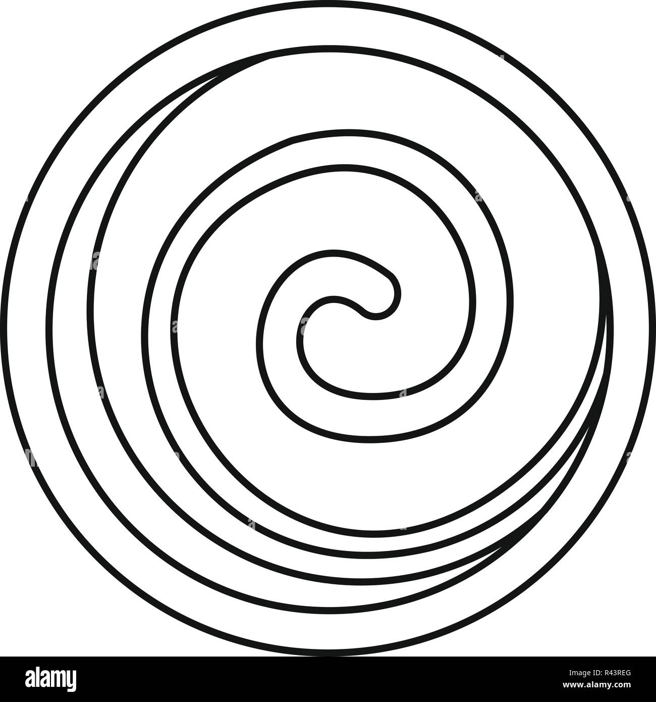 Spiral cake icon. Outline illustration of spiral cake vector icon for ...