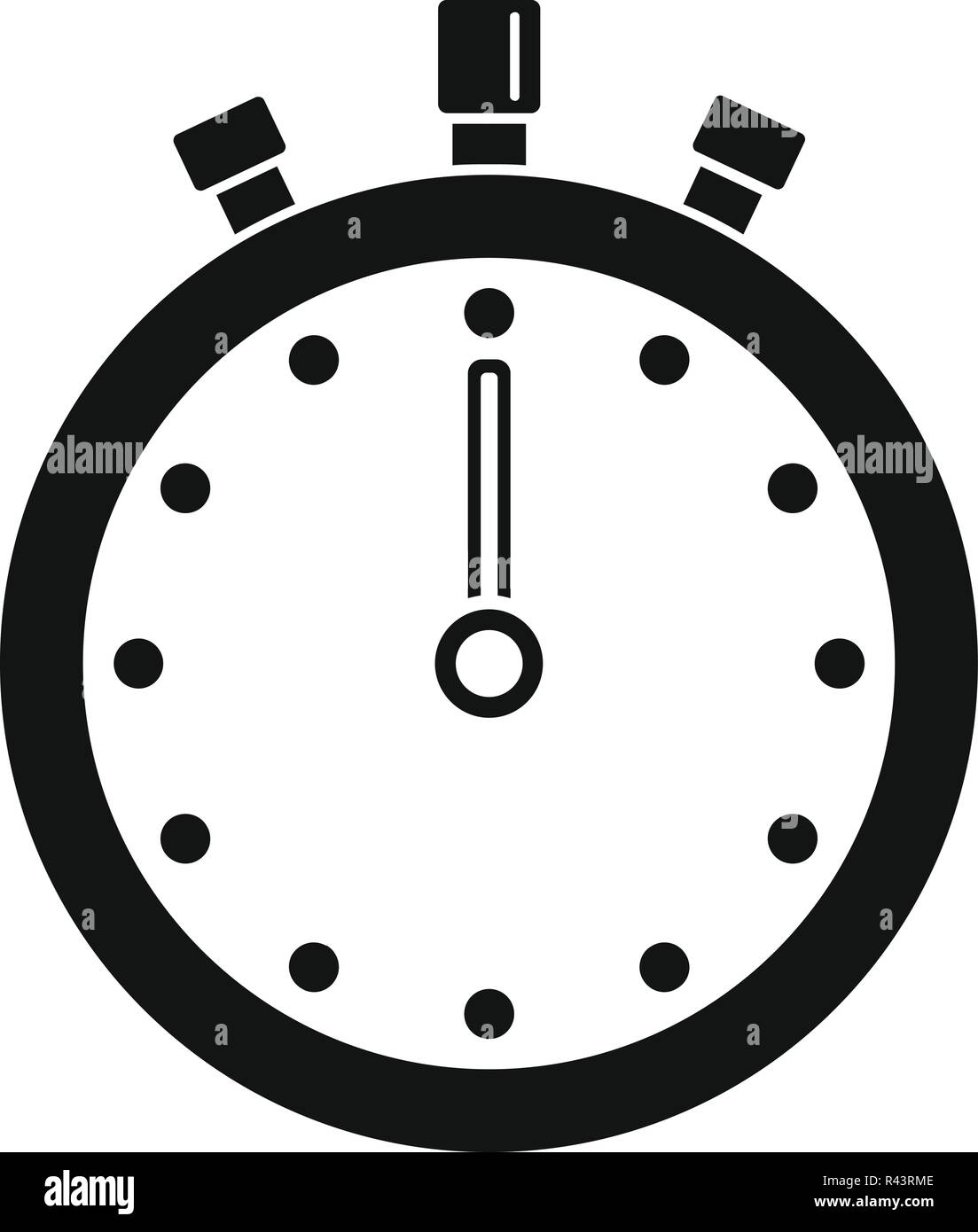 Stopwatch icon. Simple illustration of stopwatch vector icon for web ...