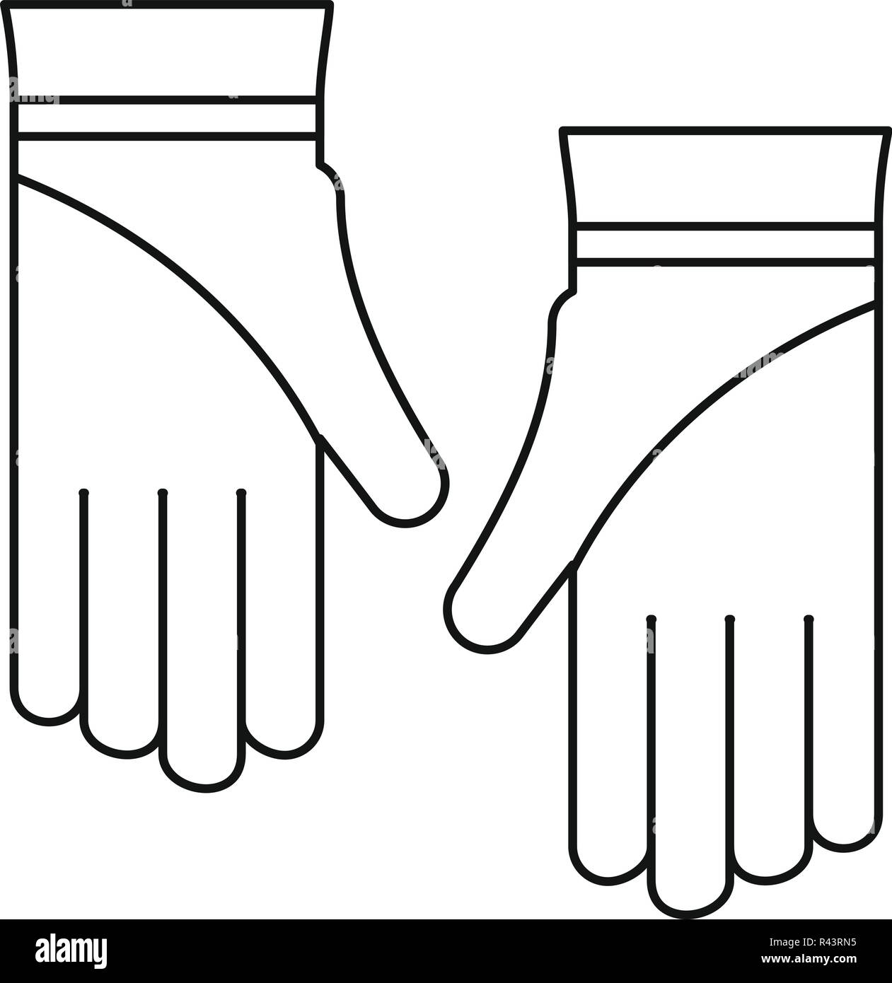 Cleaning gloves icon. Outline illustration of cleaning gloves vector ...