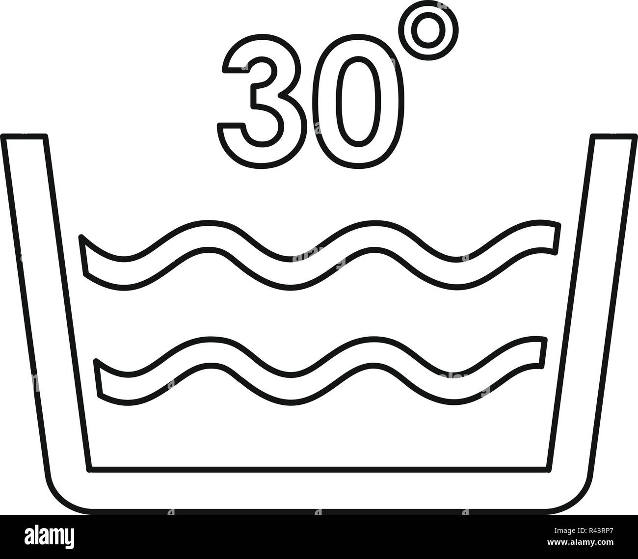 Wash cold water icon. Outline illustration of wash cold water vector ...