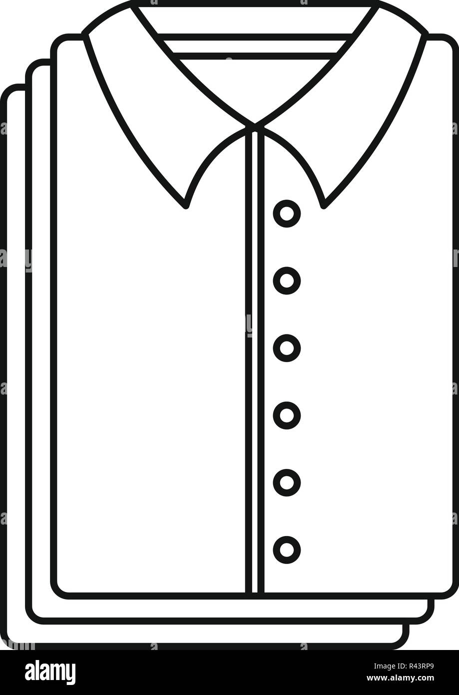 Clean shirts icon. Outline illustration of clean shirts vector icon for ...