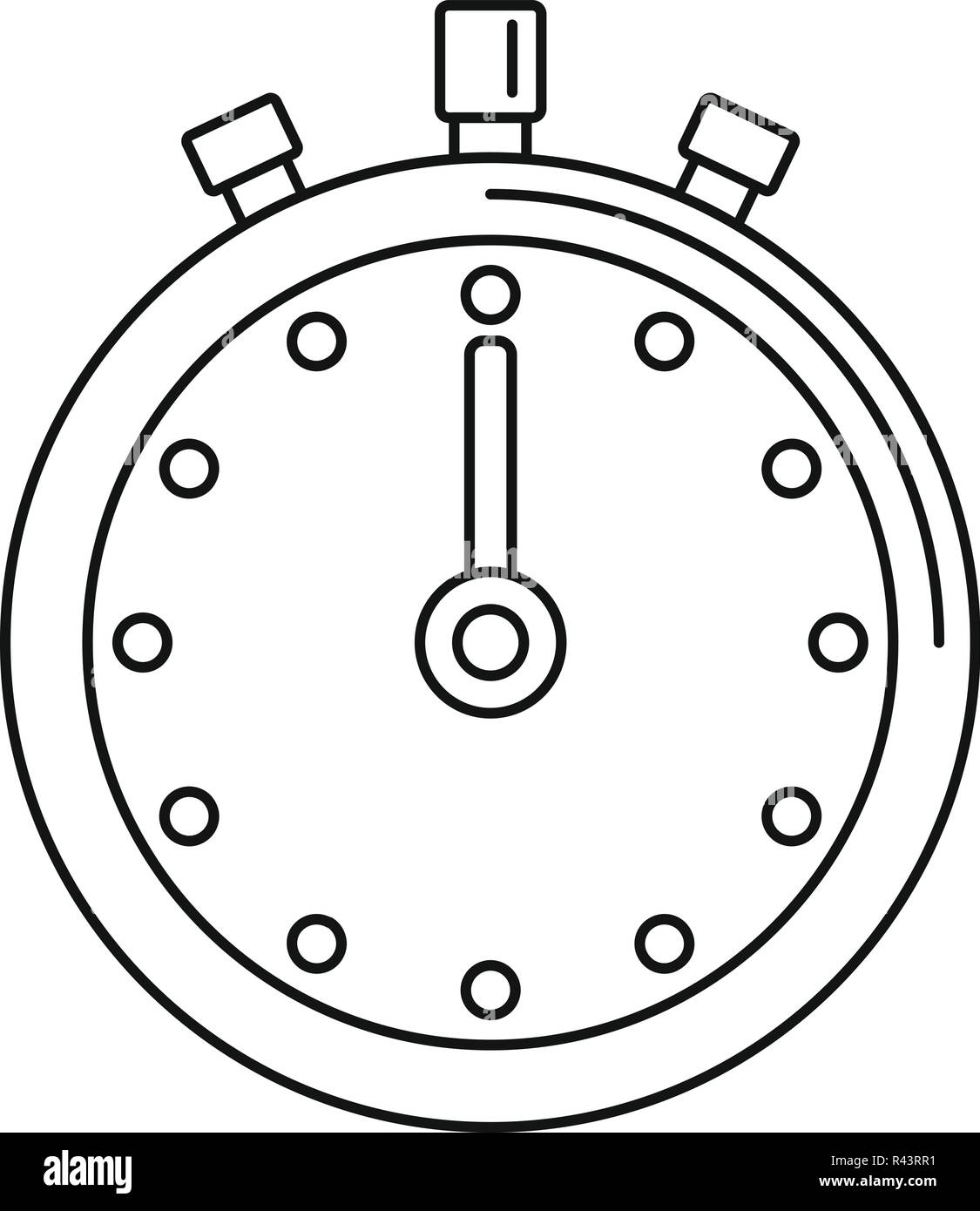 Stopwatch icon. Outline illustration of stopwatch vector icon for web ...