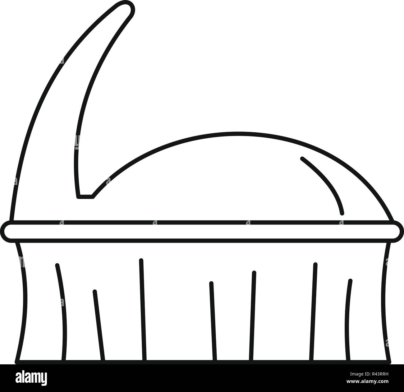 Clothes brush icon. Outline illustration of clothes brush vector icon ...