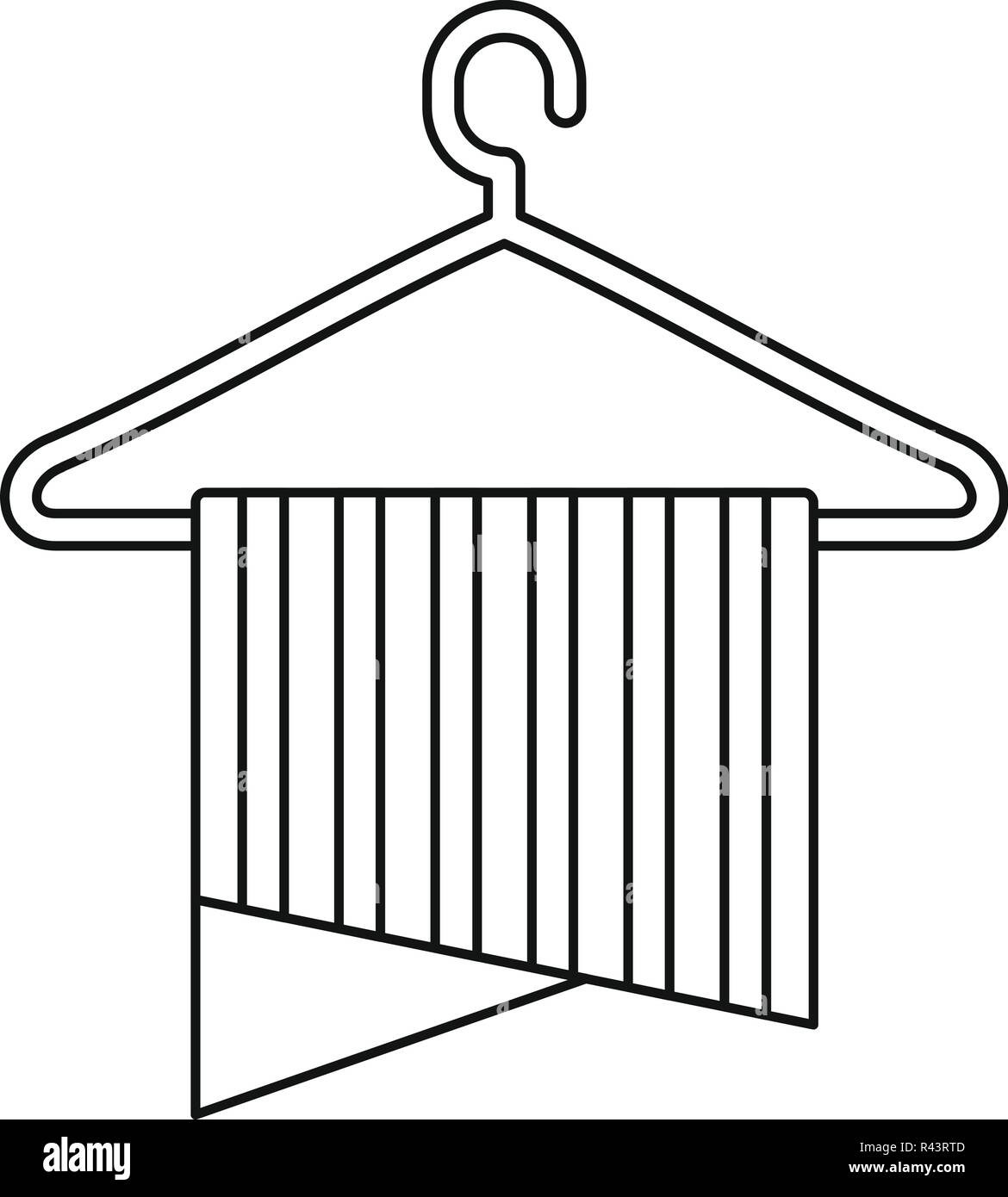 Clean towel icon. Outline illustration of clean towel vector icon for ...