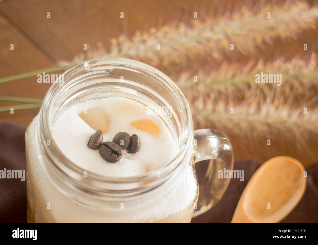 Fresh iced coffee with milk Stock Photo - Alamy