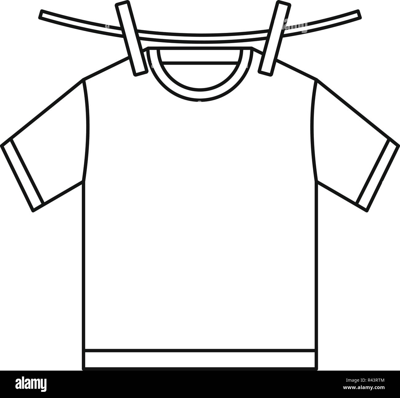 Tshirt dry icon. Outline illustration of tshirt dry vector icon for web ...