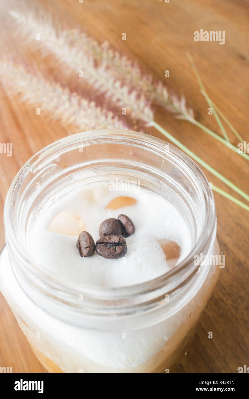 Fresh iced coffee with milk Stock Photo - Alamy